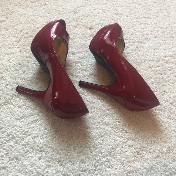Candie's | Shoes | Candies Bright Red 4in Peep Toe Heels Size 65 | Poshmark